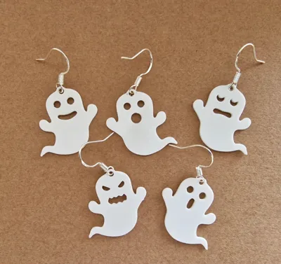 Ghost earrings halloween by Melix MakerWorld: Download Free 3D Models