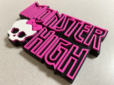 MONSTER HIGH LOGO - Free 3D Print Model - MakerWorld
