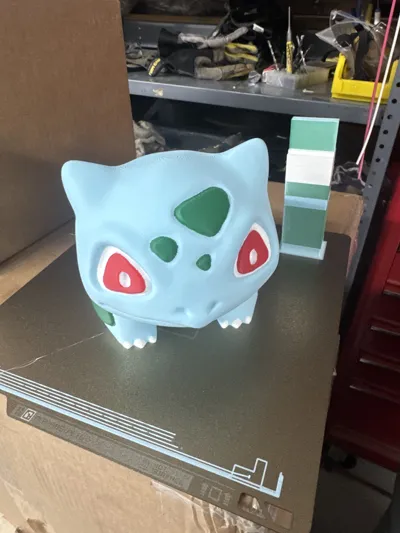 Macetero Bulbasaur - Multicolor y Un solo Color por Eddie MakerWorld: Descarga Modelos 3D Gratuitos