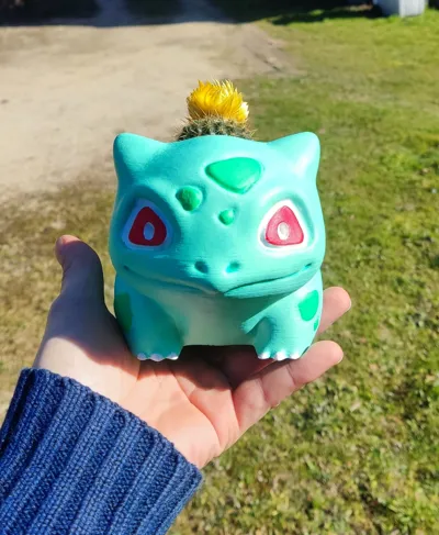Bulbasaur Plant Pot - Multicolor and Single Color by Eddie MakerWorld: Download Free 3D Models