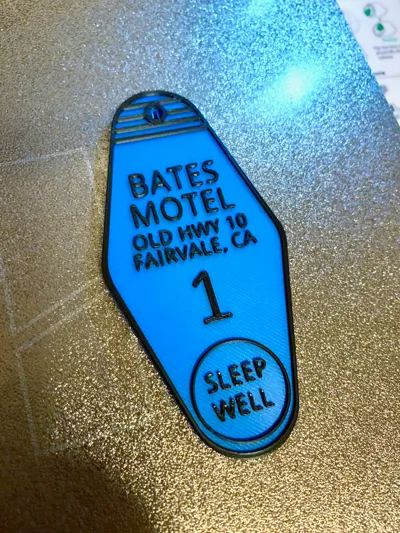 Bates Motel Key Fob by MadP 3dMakerWorld: Download Free 3D Models