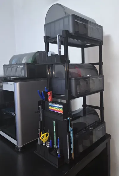 AMS/AMS 2 pro Universal Stand + Gridfinity/Plates Remixed by SThane ...