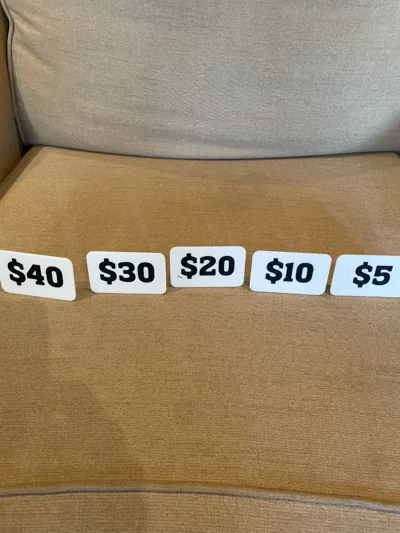 Price Signs w Built-in Stands (2-Color, AMS) by 3DMagpie - MakerWorld