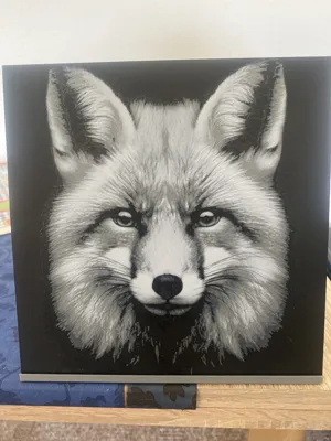 Fox Grayscale Art Hueforge by RP47 Designs - MakerWorld
