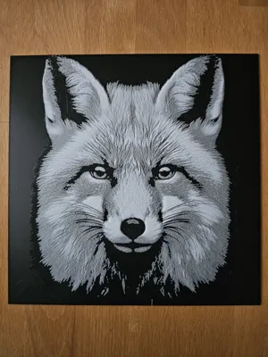 Fox Grayscale Art Hueforge by RP47 Designs - MakerWorld