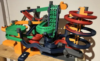 Marble Run 003 Paddle Wheel Addon v2 Plus by MplusM MakerWorld ...