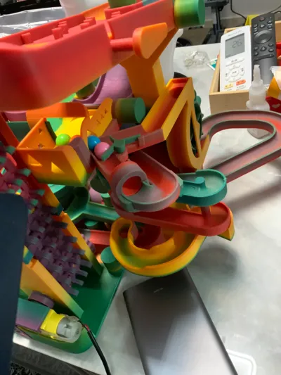 Marble Run 003 Paddle Wheel Addon v2 Plus by MplusM MakerWorld: Download Free 3D Models