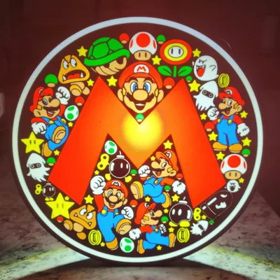 Super Mario Characters LED LAMP by Pip3D. - MakerWorld