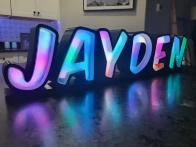 Led light sign letters (alphabet) by Milicjovan - MakerWorld
