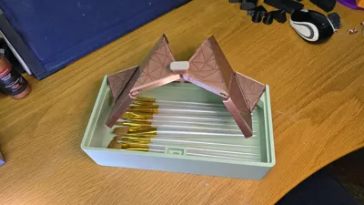 Storage Box with origami folding lids. - Free 3D Print Model - MakerWorld