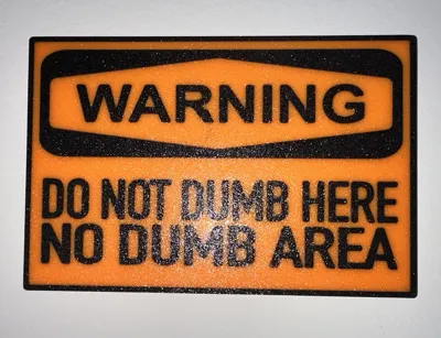Do Not Dumb Here Sign by tjnucci - MakerWorld