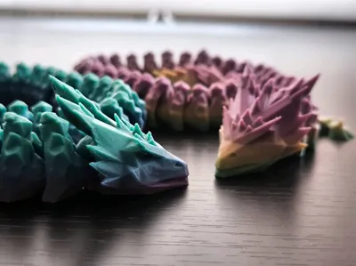 Articulated crystal dragon v2 (fixed) Remixed by Molodos MakerWorld: Download Free 3D Models