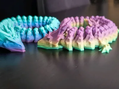 Articulated crystal dragon v2 (fixed) Remixed by Molodos MakerWorld: Download Free 3D Models