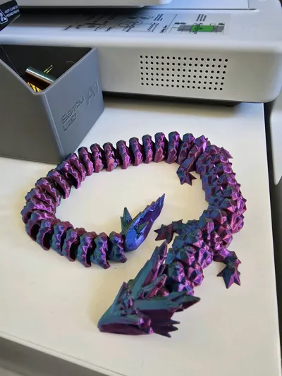 Articulated crystal dragon v2 (fixed) Remixed by Molodos MakerWorld: Download Free 3D Models