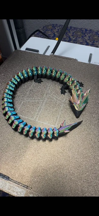 Articulated crystal dragon v2 (fixed) Remixed by Molodos MakerWorld: Download Free 3D Models