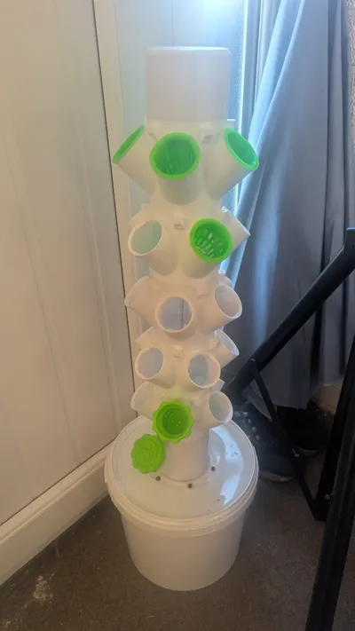 A1 mini,Smaller & Higher Modular Hydroponic Tower - Free 3D Print Model ...