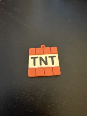 Minecraft TNT Keychain by Dav3DP MakerWorld: Download Free 3D Models