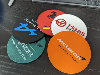 F1 Team Coasters 2024 by Jag_CDN MakerWorld: Download Free 3D Models