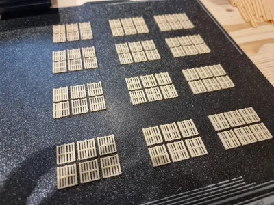 HO Railroad 1/87th Scale Pallet - Free 3D Print Model - MakerWorld
