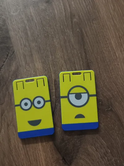 Minions ID card/badge holder Remixed by Valeria Momo & Mattia ...