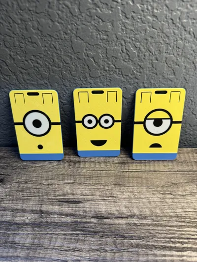Minions ID card/badge holder Remixed by Valeria Momo & Mattia ...