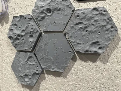 Hexagon Moon Wall Art by Hugentobler3D MakerWorld: Download Free 3D Models