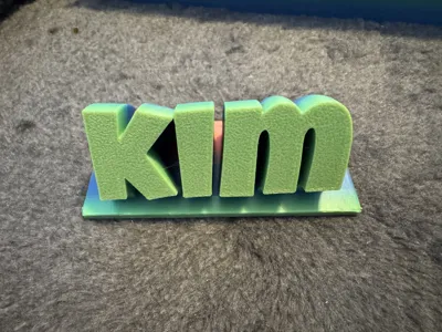 Sweeping 2-line name plate - customizable by Makkuro MakerWorld ...