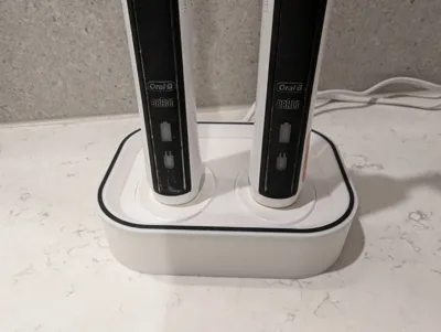Dual toothbrush charger holder (Oral-B) by David - MakerWorld