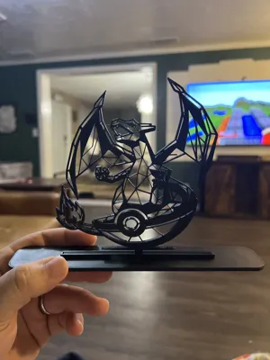 Low Poly Geometric Charizard - Pokemon ball V.1 by 3DPrintWolf - MakerWorld
