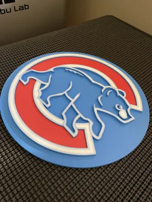 CHICAGO CUBS WALKING CUB 3D Logo 223mm series by mercadogarzas - MakerWorld
