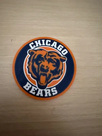 Chicago Bears Coaster set of 4 - Free 3D Print Model - MakerWorld