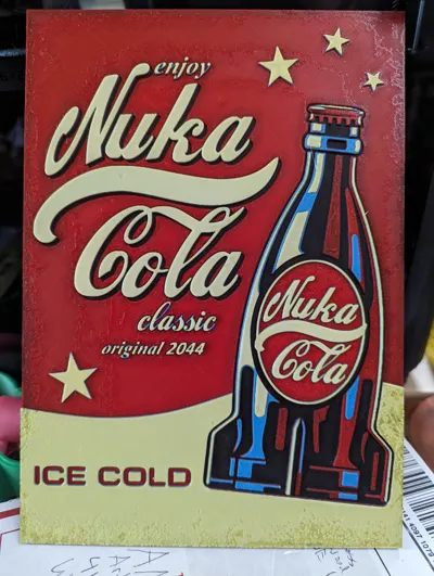 Hueforge - Fallout - Nuka Cola Poster by Cloudy Nostalgia MakerWorld: Download Free 3D Models