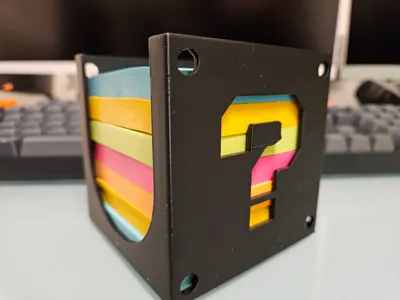 MARIO BLOCK POST-IT 3'' HOLDER by DU4 3D - MakerWorld