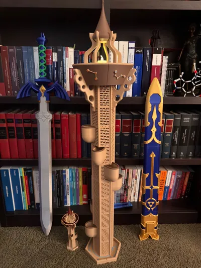 Sheikah Tower Planter from Zelda BotW - Free 3D Print Model - MakerWorld