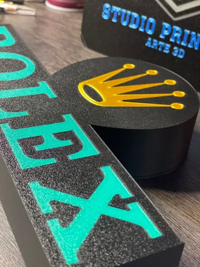 Rolex Logo LED Lightbox by Ronzo MakerWorld: Download Free 3D Models