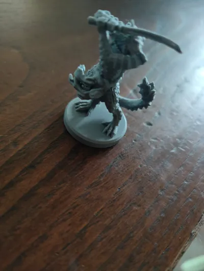 Werewolf Shifter Samurai dnd miniature 28mm by Darkwing - MakerWorld