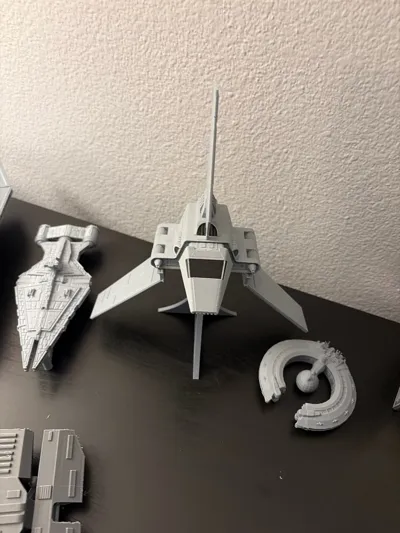 High Detail Big Imperial Lambda Shuttle Fold Wings - Free 3D Print ...