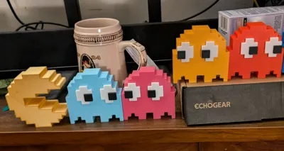 Pac-Man and ghosts by RoboDroid MakerWorld: Download Free 3D Models