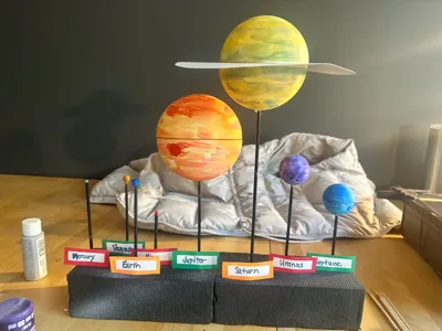 Complete Solar System model 1:1'188'500'000 scale - Free 3D Print Model ...