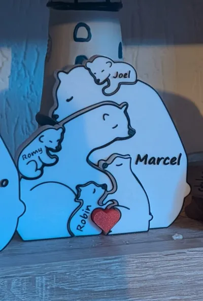 Personalized Interlocking Family Bears Family of 6 by BBN GRAFX ...