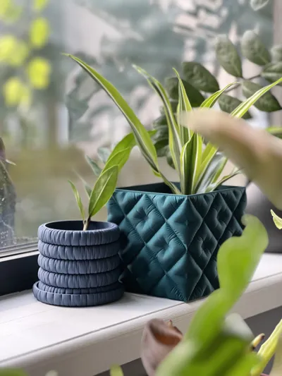 Inflated soft Cloth Planter Plant Pot Vase Series7 by HpInvent - MakerWorld