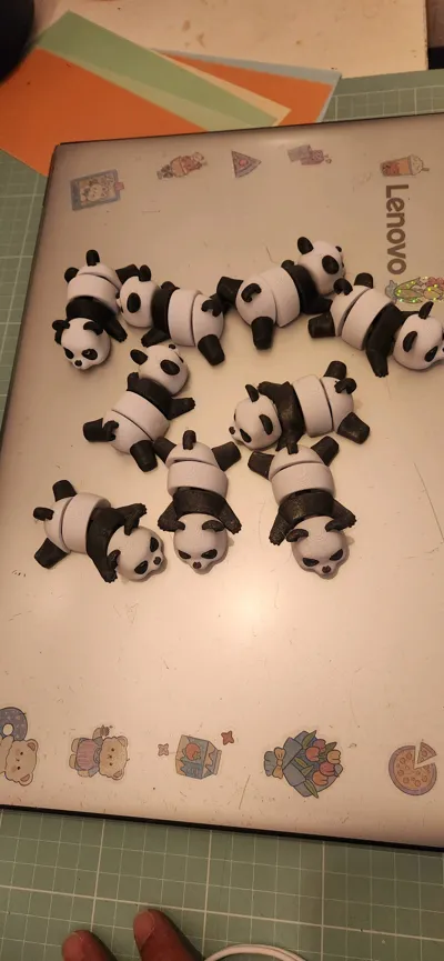 Panda - Articulated Figure Keychain - Free 3D Print Model - MakerWorld