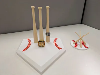Baseball Ring Display by LordMegaMonkey MakerWorld: Download Free 3D Models
