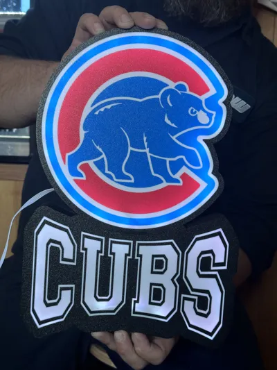 Chicago Cubs Lightbox LED Lamp by braga3dprint MakerWorld: Download ...