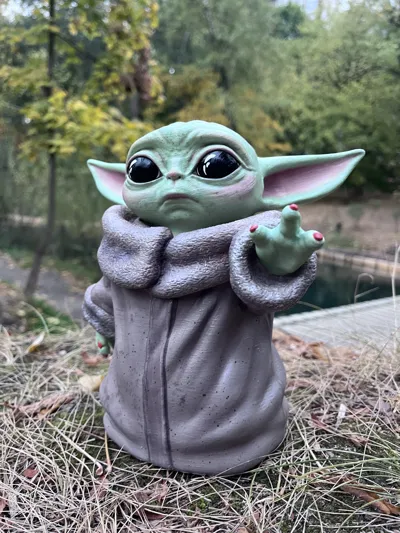Star Wars Grogu Baby Yoda Sculpture Figure Multi Color Faster Print ...