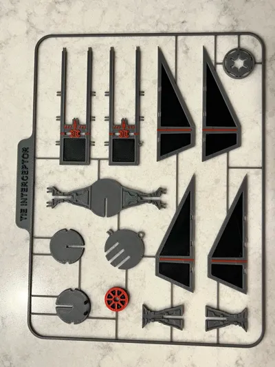 Tie Interceptor kit card Star wars by angrelouMakerWorld: Download Free ...