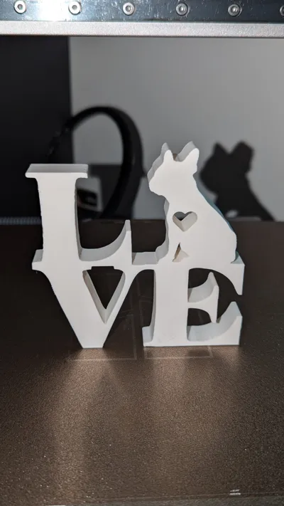Frenchie Sign | French Bulld Dog love sign by Brad - MakerWorld