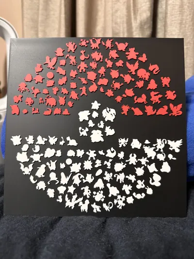 Gen 1 Pokeball Who's that Pokémon Frame by ramorimdias MakerWorld ...