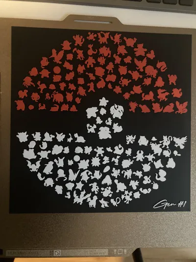 Gen 1 Pokeball Who's that Pokémon Frame by ramorimdias MakerWorld ...