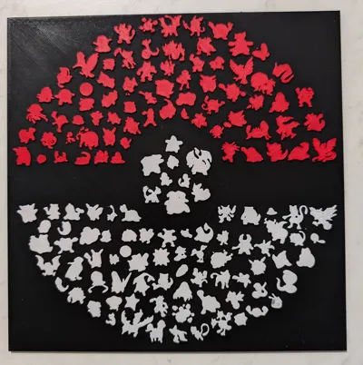 Gen 1 Pokeball Who's that Pokémon Frame by ramorimdias MakerWorld ...